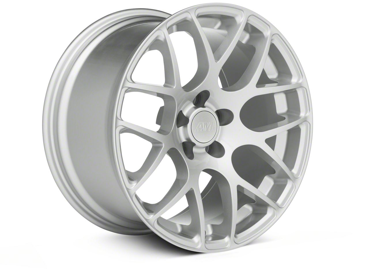 Mustang Staggered AMR Silver 4-Wheel Kit; 18x9/18x10; 30mm/45mm Offset ...