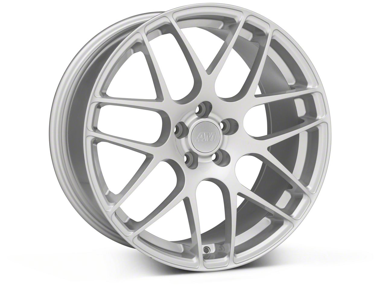 Mustang AMR Silver Wheel; Rear Only; 20x10; 48mm Offset (15-23 Mustang ...