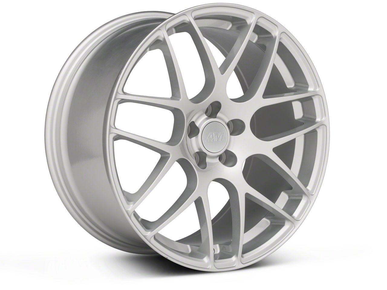 Mustang AMR Silver Wheel; Rear Only; 20x10; 48mm Offset (15-23 Mustang ...