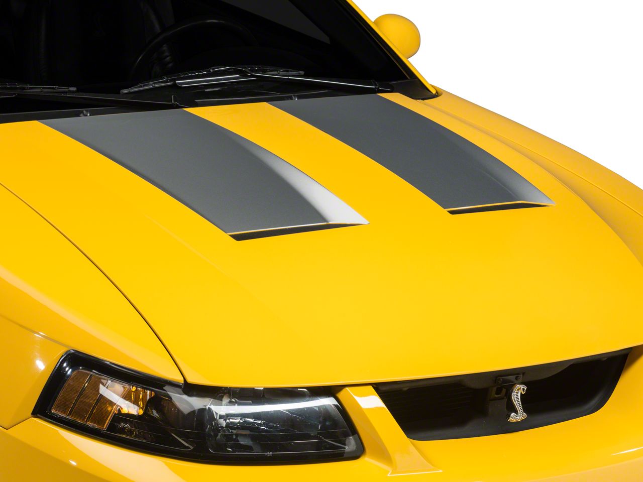 SEC10 Mustang Hood Decal; Silver 100366 (03-04 Mustang Cobra) - Free ...