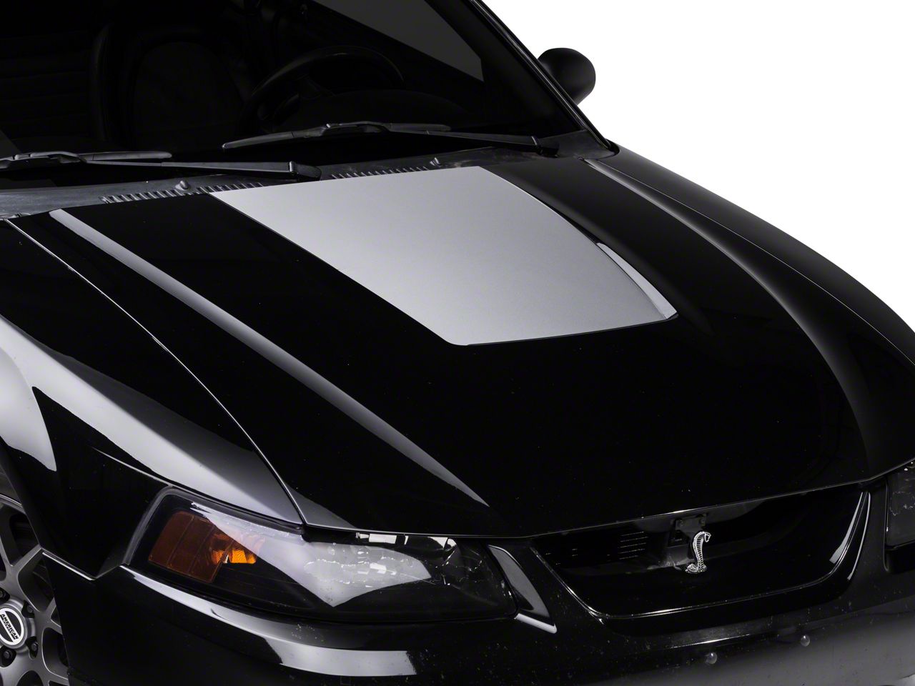 SEC10 Mustang Hood Decal; Silver 100362 (99-01 Mustang Cobra; 03-04 ...
