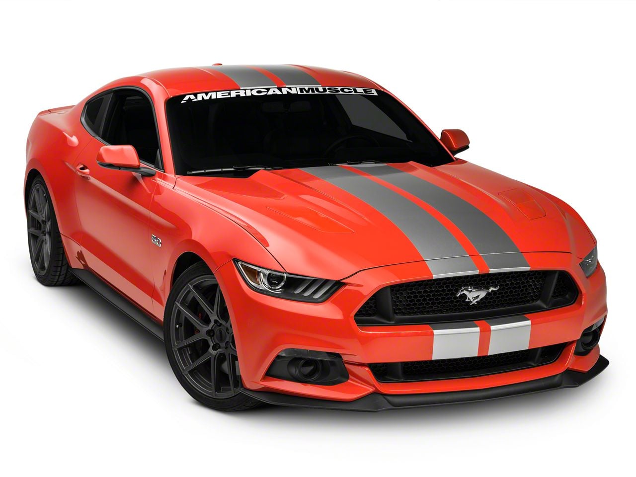 SEC10 Mustang Lemans Stripes; Silver; 8-Inch 26055G15 (15-23 Mustang ...
