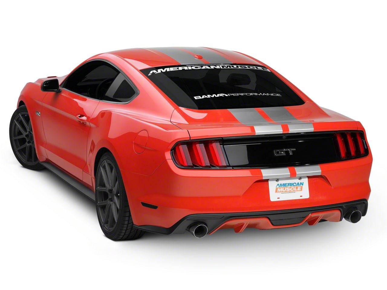 SEC10 Mustang Lemans Stripes; Silver; 8-Inch 26055G15 (15-23 Mustang ...