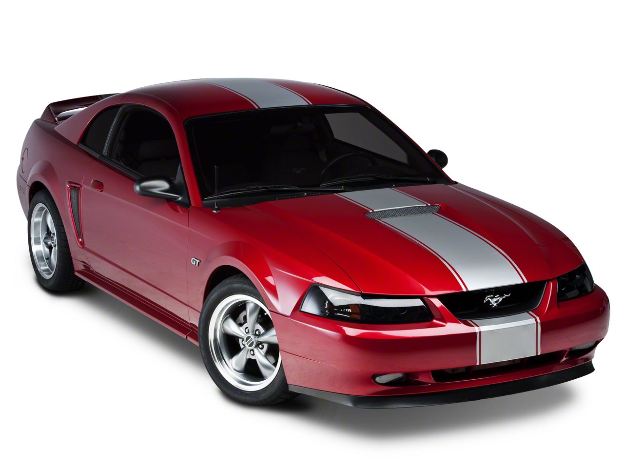 SEC10 Mustang Super Snake Style Stripes; Silver 26157G94 (94-04 Mustang ...