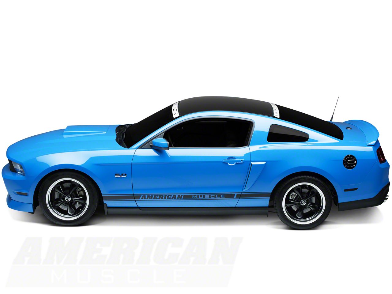 SEC10 Mustang Solid Roof Decal; Matte Black 388753 (05-14 Mustang ...