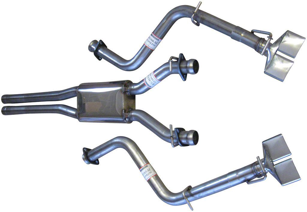 Challenger Mach X-RT Cat-Back Exhaust with Square Polished Tips (09-14 ...