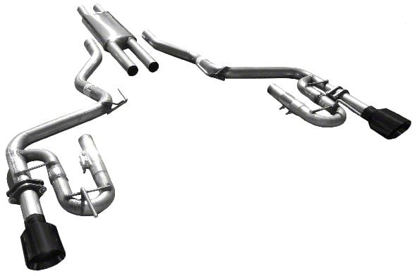 Solo Performance Mustang Cat-Back Exhaust with Black Tips 993137BK (15 ...