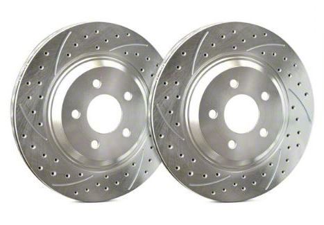 SP Performance Camaro Double Drilled and Slotted Rotors with Silver ZRC ...