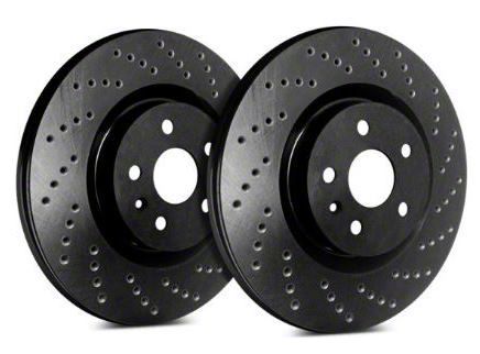 SP Performance Charger Cross-Drilled Rotors with Black ZRC Coating ...