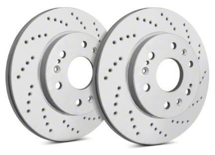 SP Performance Charger Cross-Drilled Rotors with Gray ZRC Coating; Rear ...