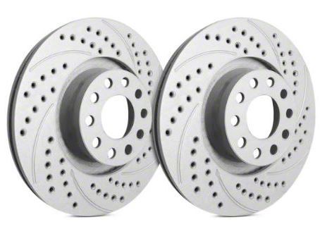 SP Performance Charger Double Drilled and Slotted Rotors with Gray ZRC ...