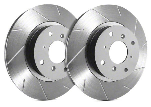 SP Performance Corvette Slotted Rotors with Gray ZRC Coating; Front ...