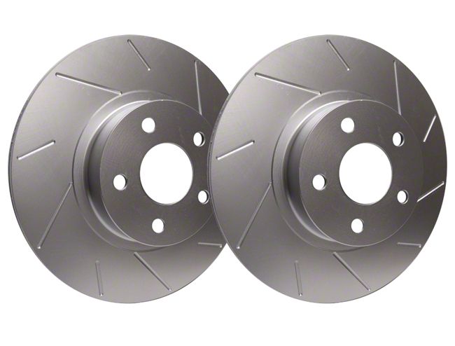 SP Performance Corvette Slotted Rotors with Silver ZRC Coating; Front ...