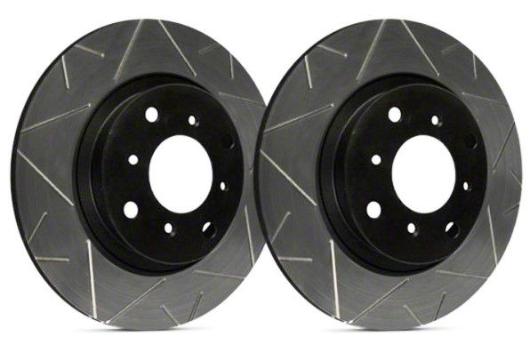 SP Performance Mustang Peak Series Slotted Rotors with Black ZRC Coated ...