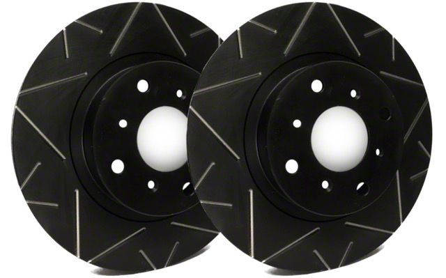 SP Performance Mustang Peak Series Slotted Rotors with Black ZRC ...
