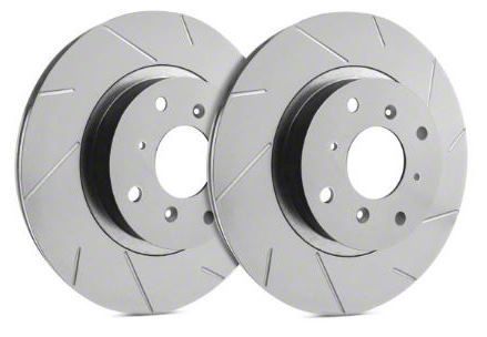 SP Performance Mustang Slotted Rotors with Gray ZRC Coating; Front Pair ...