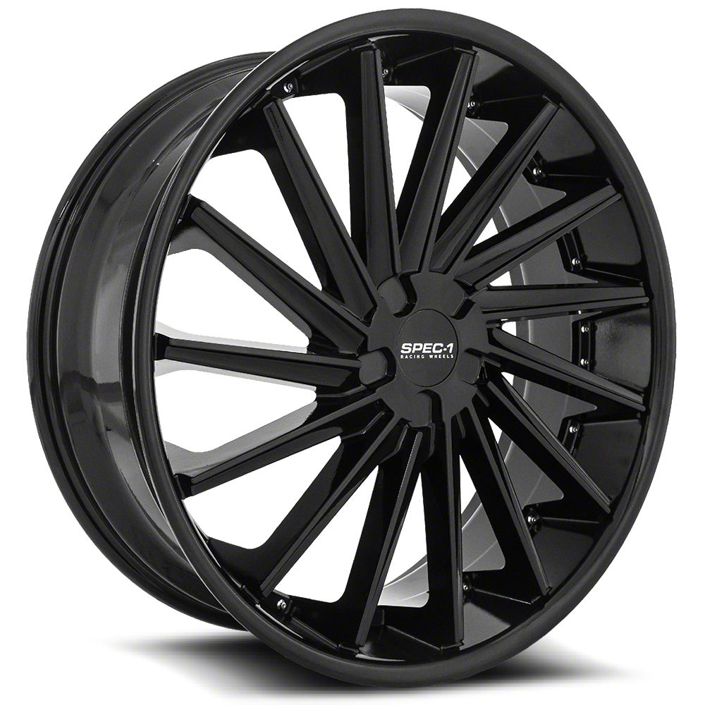 Spec-1 Charger SPL-004 Gloss Black Wheel; Rear Only; 24x9; 15mm Offset ...