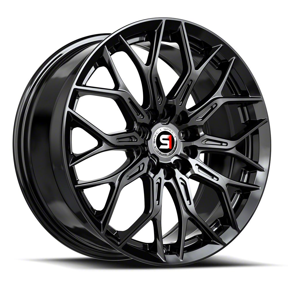 Spec-1 Mustang SP-57 Gloss Black Wheel; 17x7.5; 42mm Offset SP ...