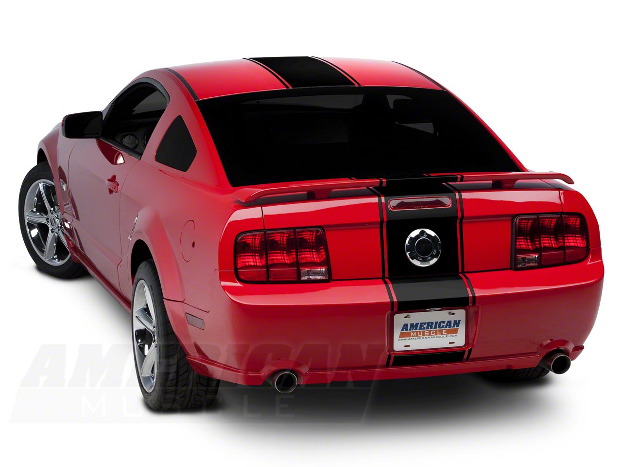 SpeedForm Mustang Super Snake Style Stripes; Gloss Black 434442 (05-09 ...