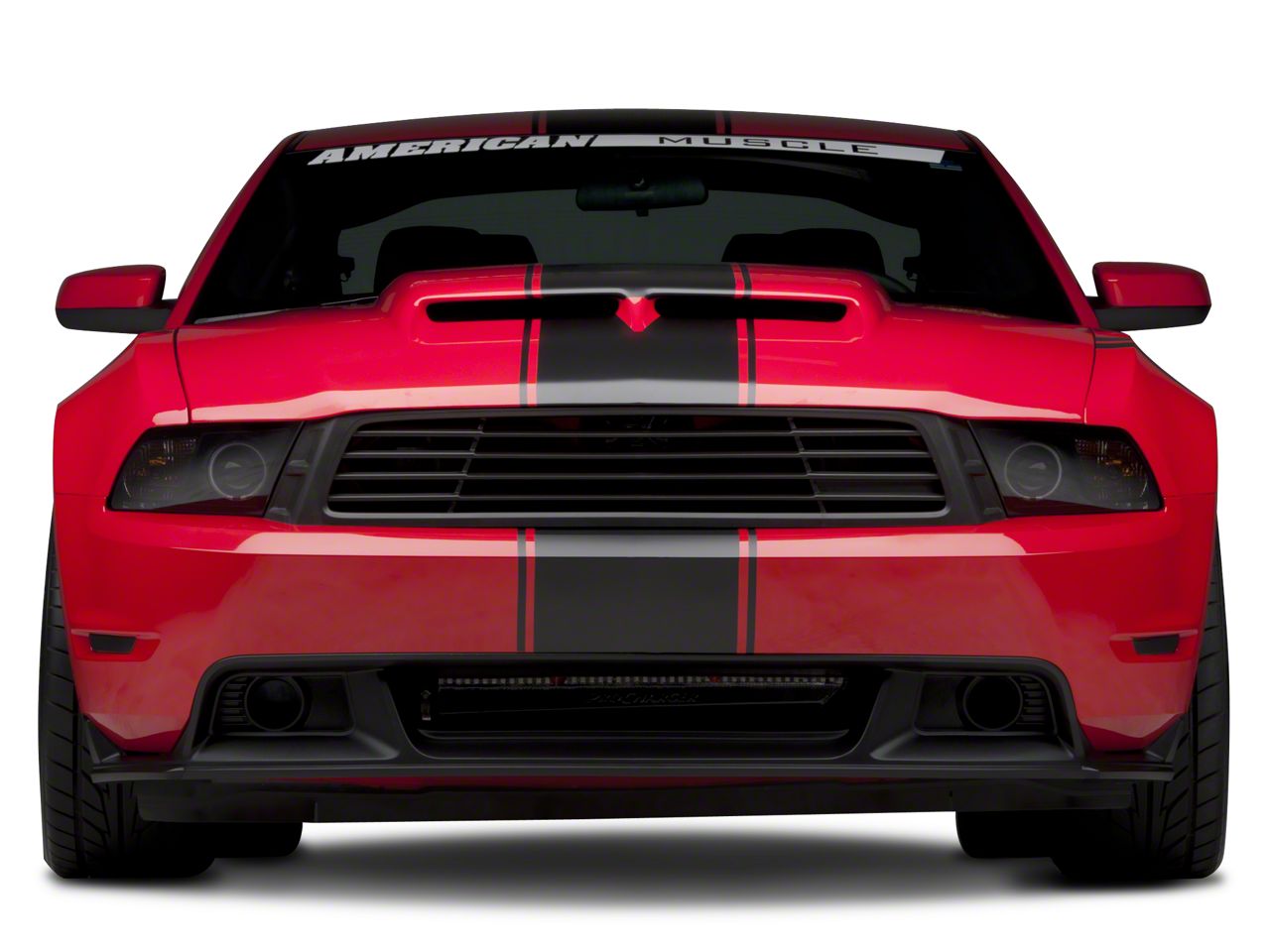 SpeedForm Mustang Super Snake Style Stripes; Matte Black 432952 (05-09 ...