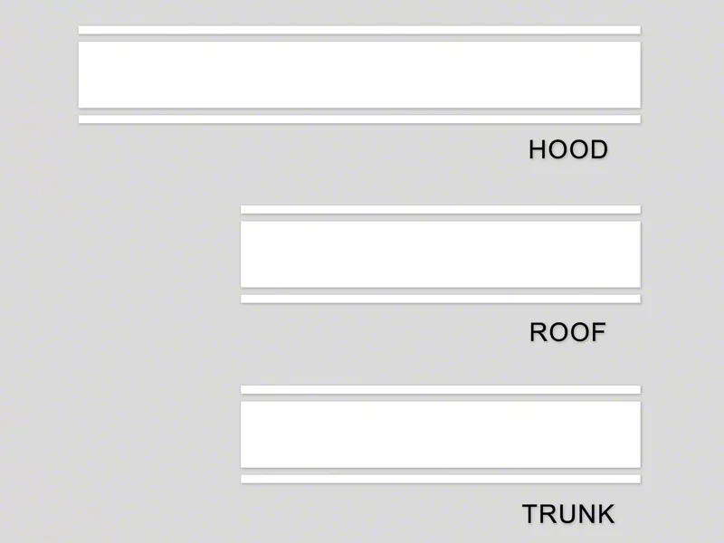 SpeedForm Mustang Super Snake Style Stripes; White 434441 (05-09 ...