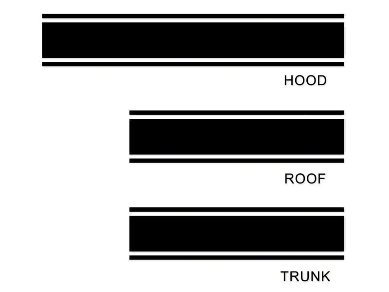 SpeedForm Mustang Super Snake Style Stripes; Gloss Black 434442 (10-14 ...