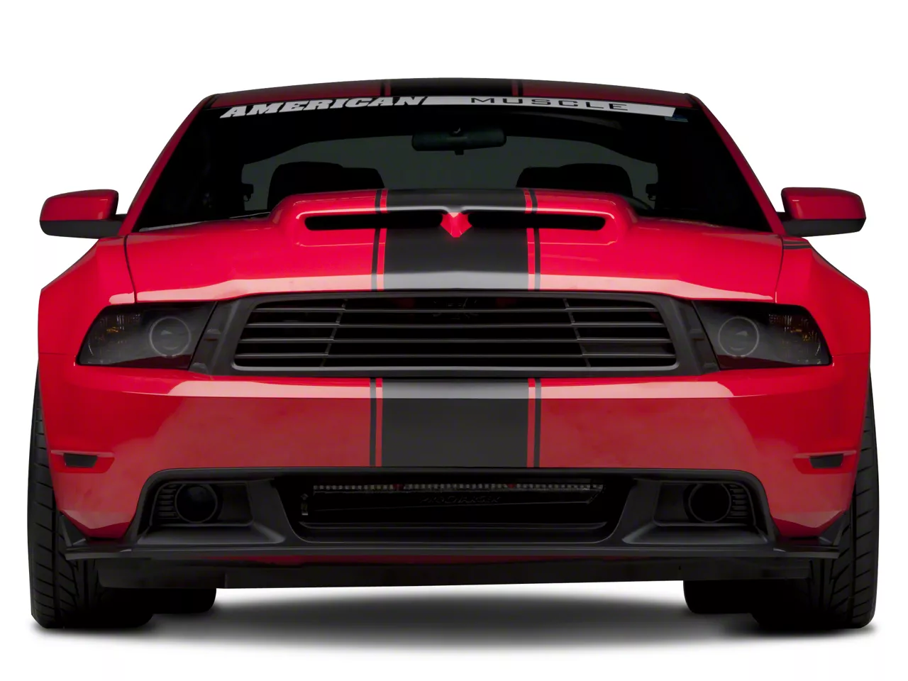 SpeedForm Mustang Super Snake Style Stripes; Matte Black 432952 (15-23 ...