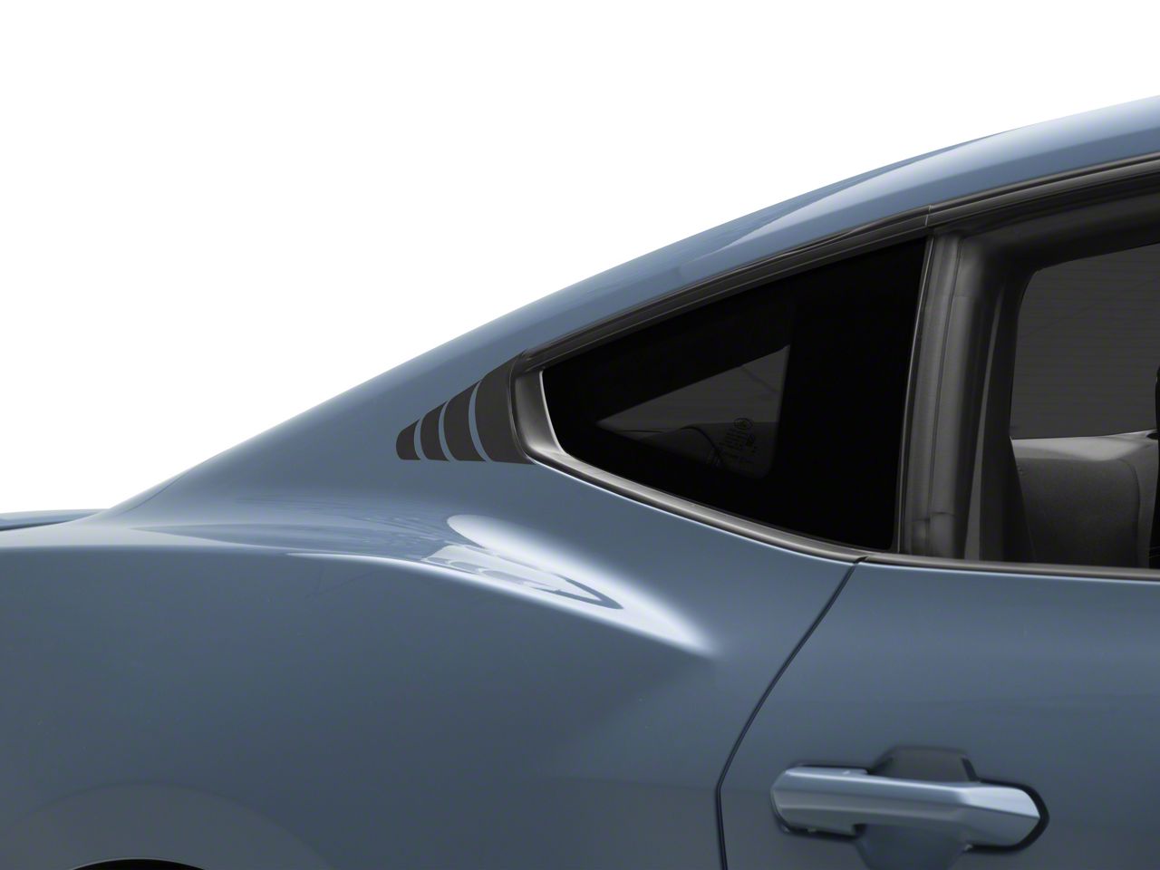 SpeedForm Mustang Quarter Window Accent Decals; Matte Black 434459 ...