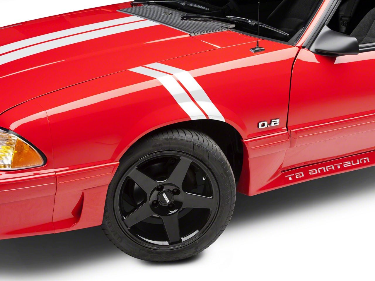 SpeedForm Mustang Hash Marks; White; Right Side 434447 (79-93 Mustang ...