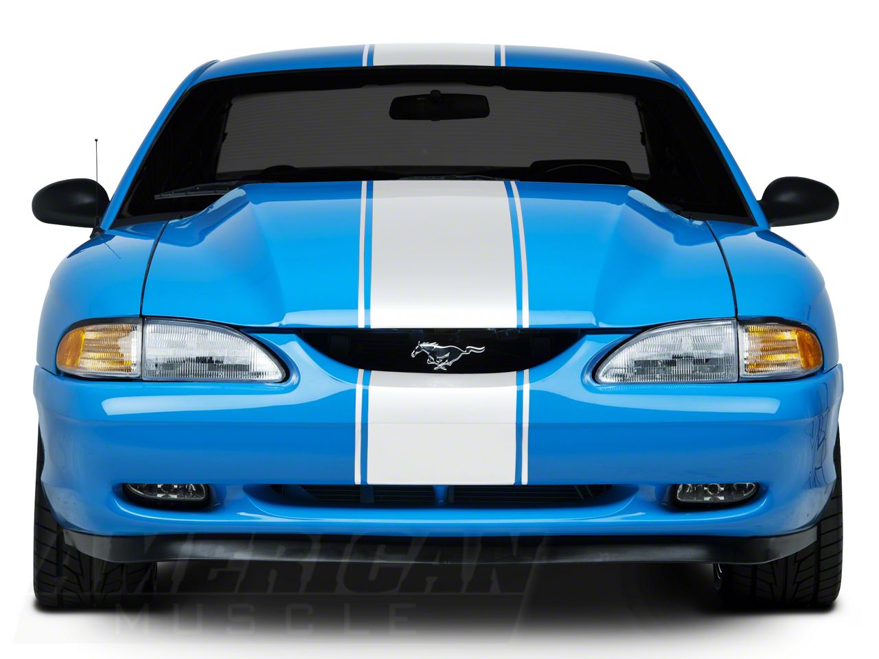 SpeedForm Mustang Super Snake Style Stripes; White 434441 (94-98 ...
