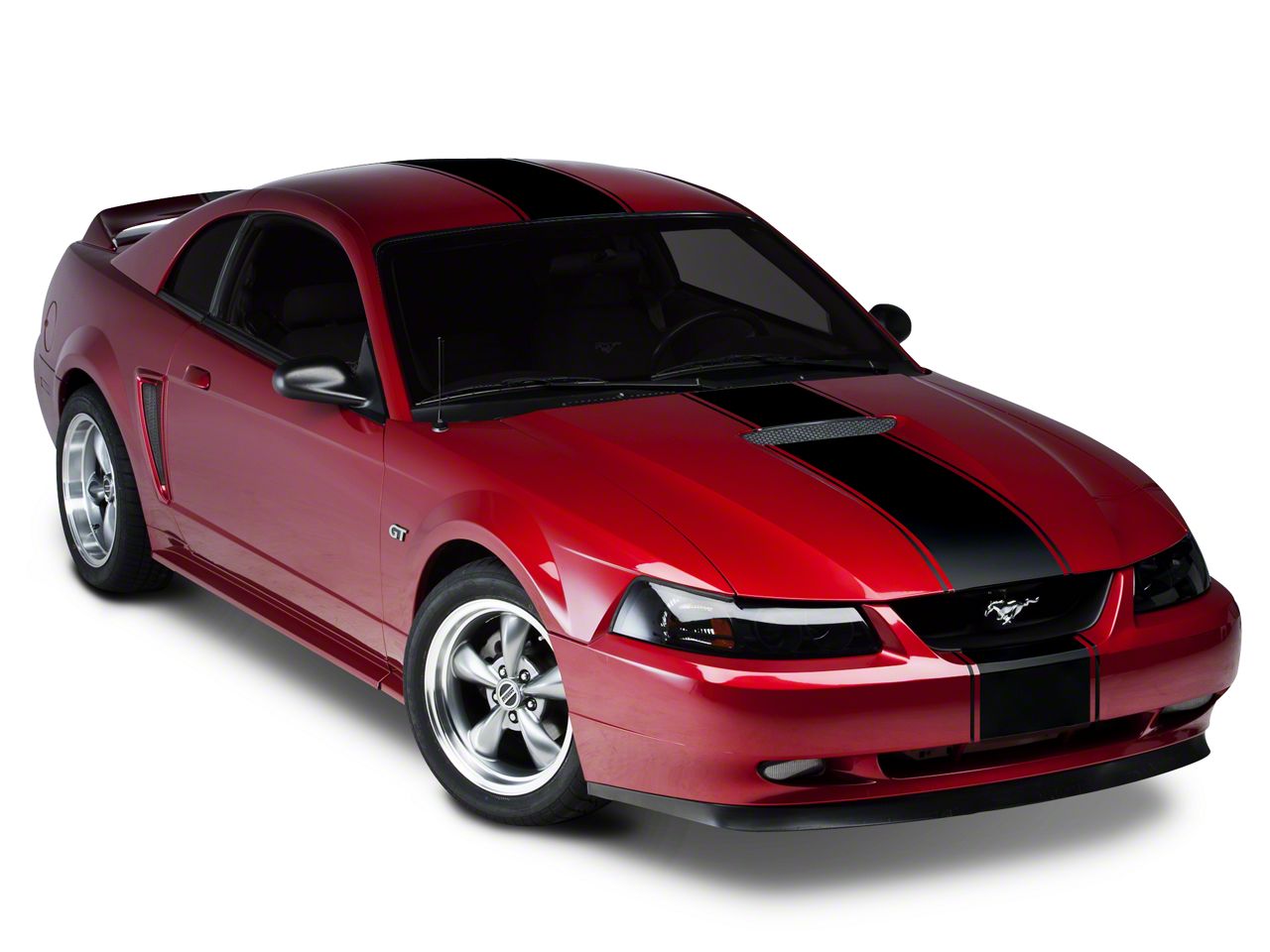 SpeedForm Mustang Super Snake Style Stripes; Gloss Black 434442 (99-04 ...