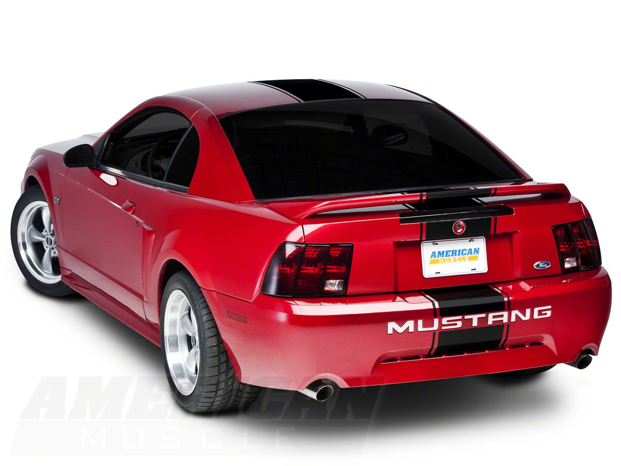 SpeedForm Mustang Super Snake Style Stripes; Gloss Black 434442 (99-04 ...