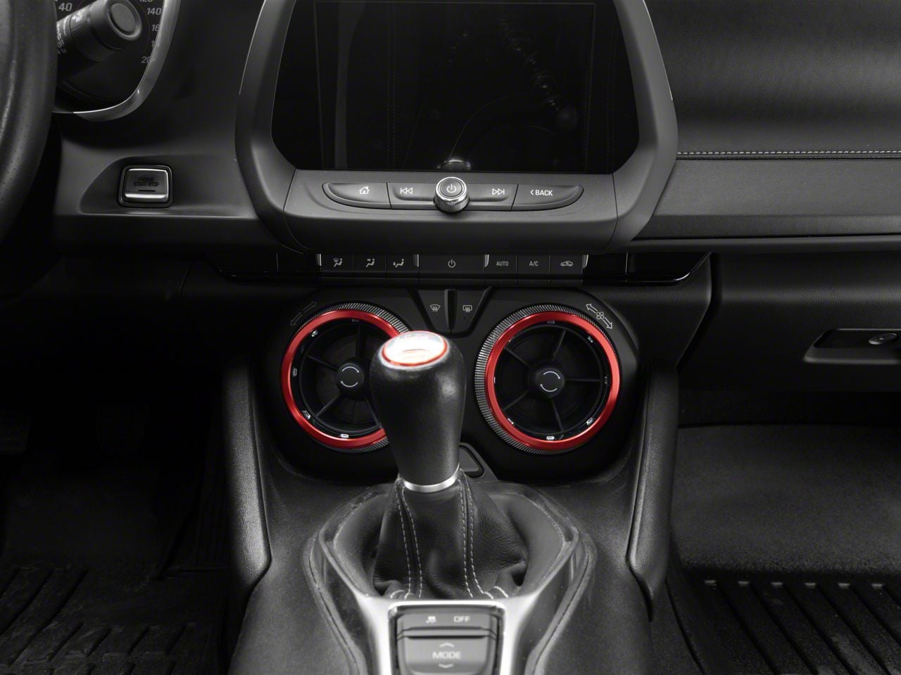 SpeedForm Camaro Billet HVAC Trim Rings; Red CC20835 (16-24 Camaro ...