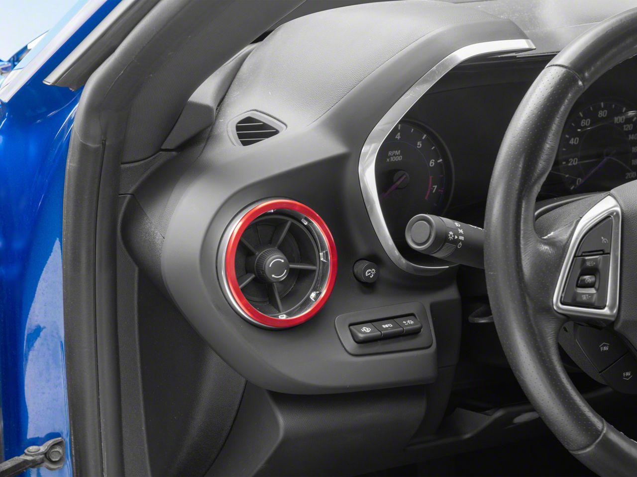 SpeedForm Camaro Billet HVAC Trim Rings; Red CC20835 (16-24 Camaro ...