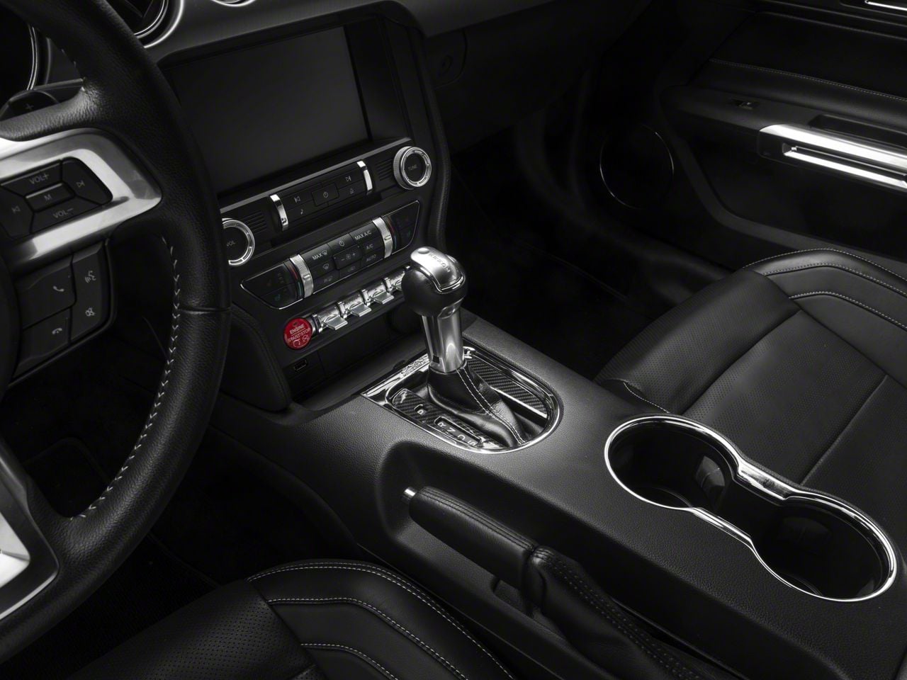 SpeedForm Mustang Automatic Shifter Trim; Carbon Fiber Style 405178 (15 ...