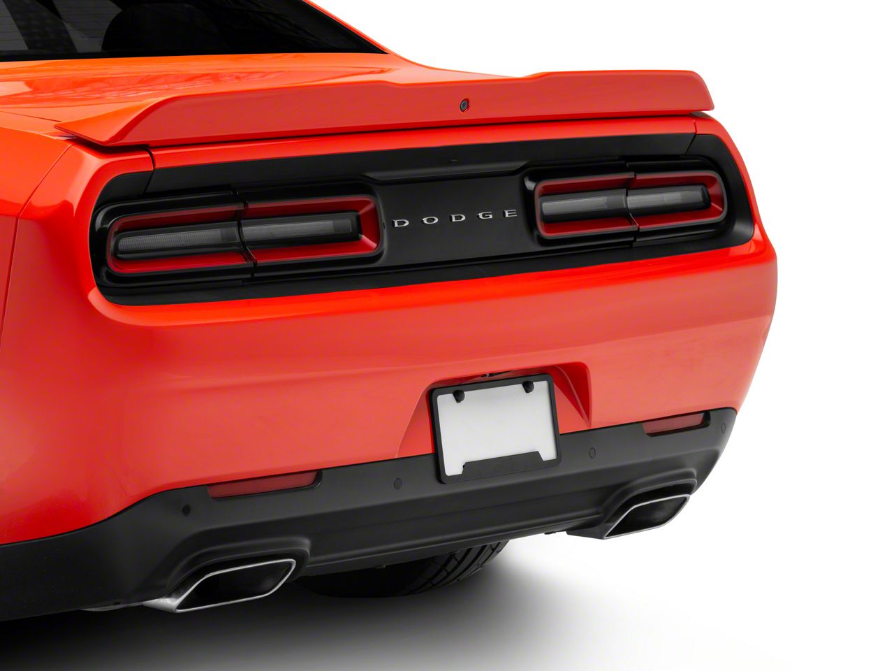 SpeedForm Challenger 2-Hole Cutout License Plate Frame; Black Powder ...