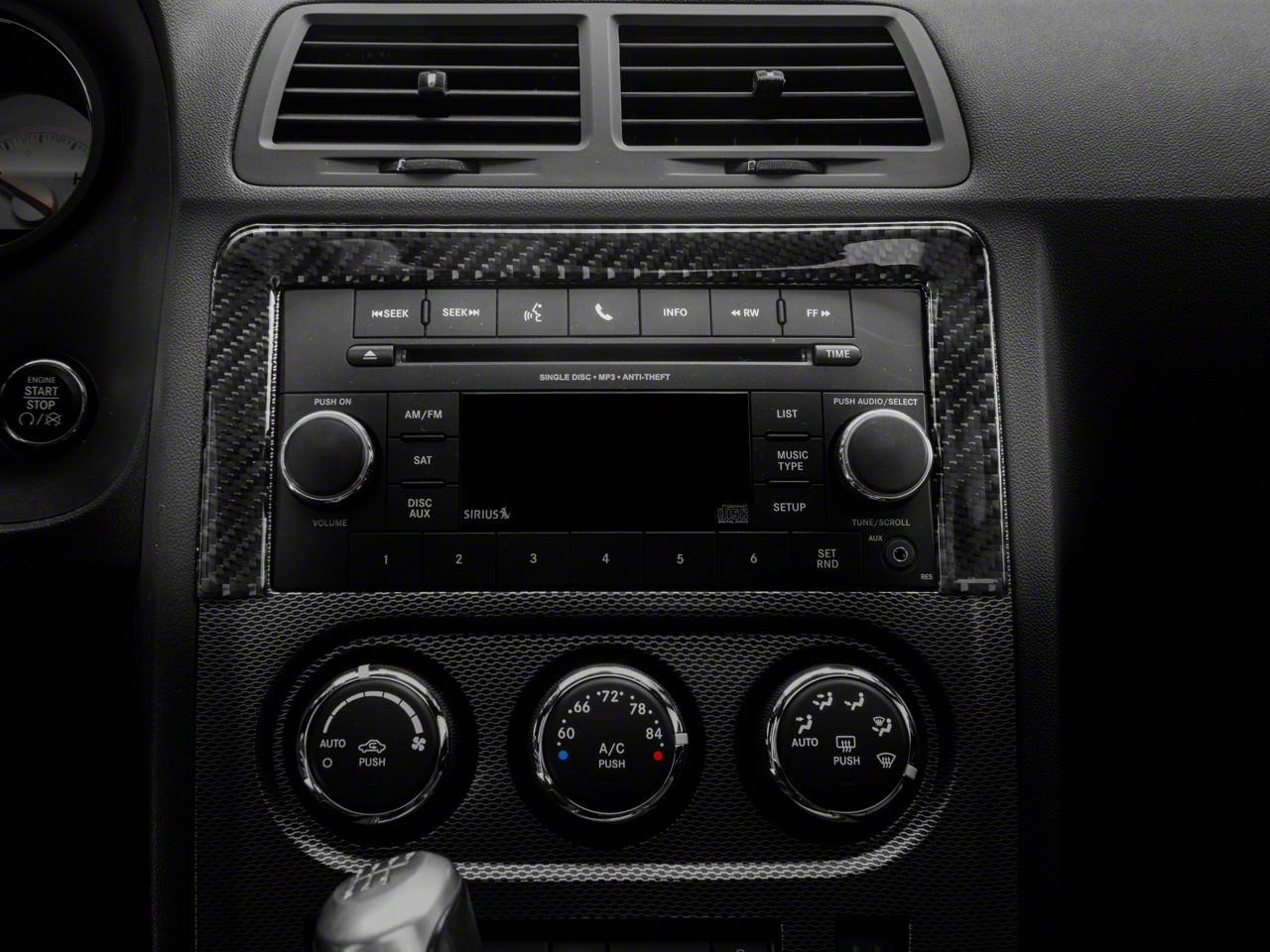 SpeedForm Challenger Center Dash Trim; Carbon Fiber CH16935 (08-14 ...