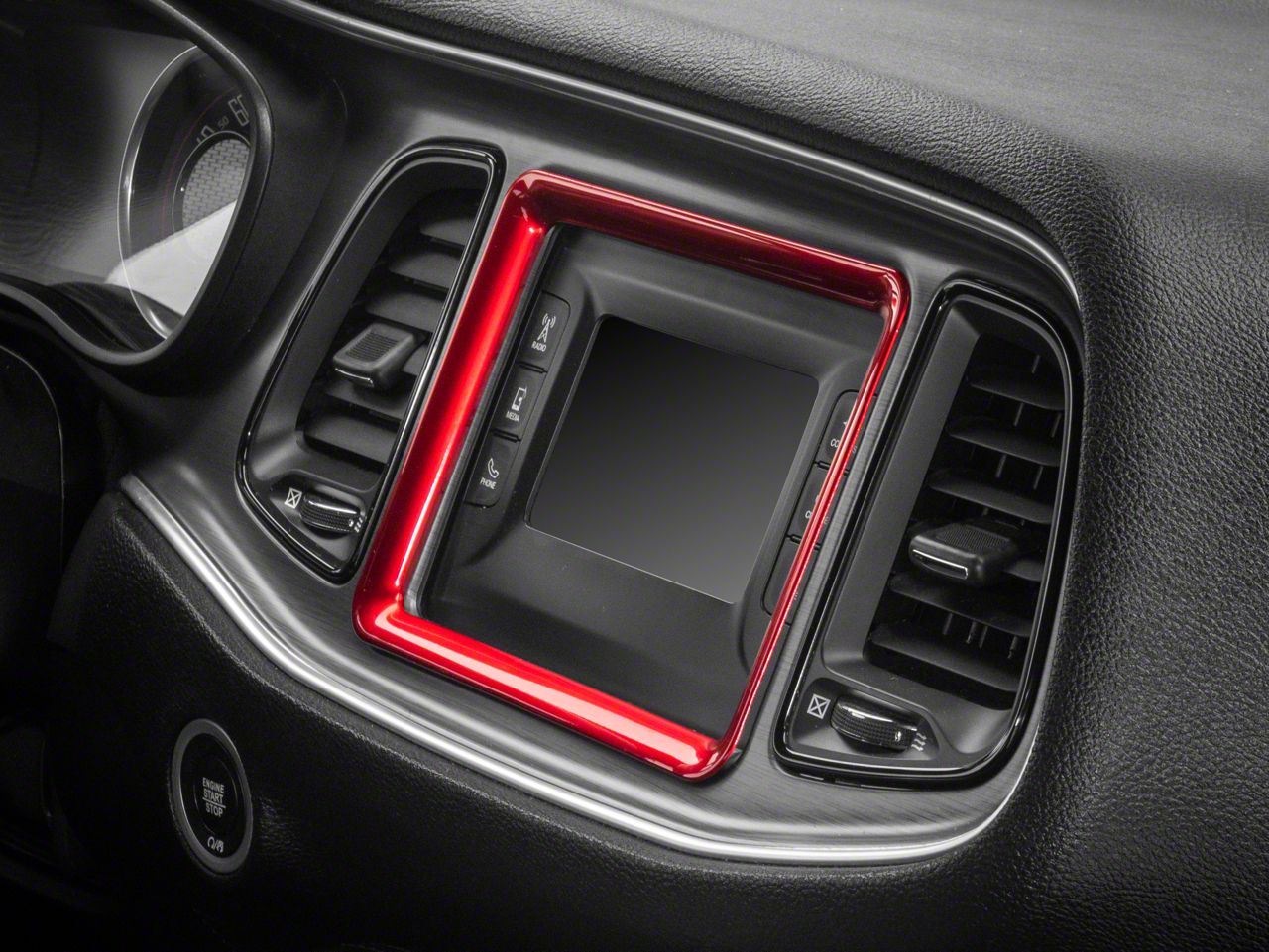 SpeedForm Challenger Center Dash Trim; Red CH16666 (15-23 Challenger ...