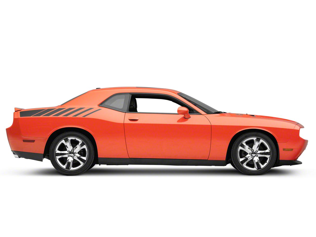 SEC10 Challenger Dashed Quarter Panel Graphics; Matte Black CH23807 (08 ...
