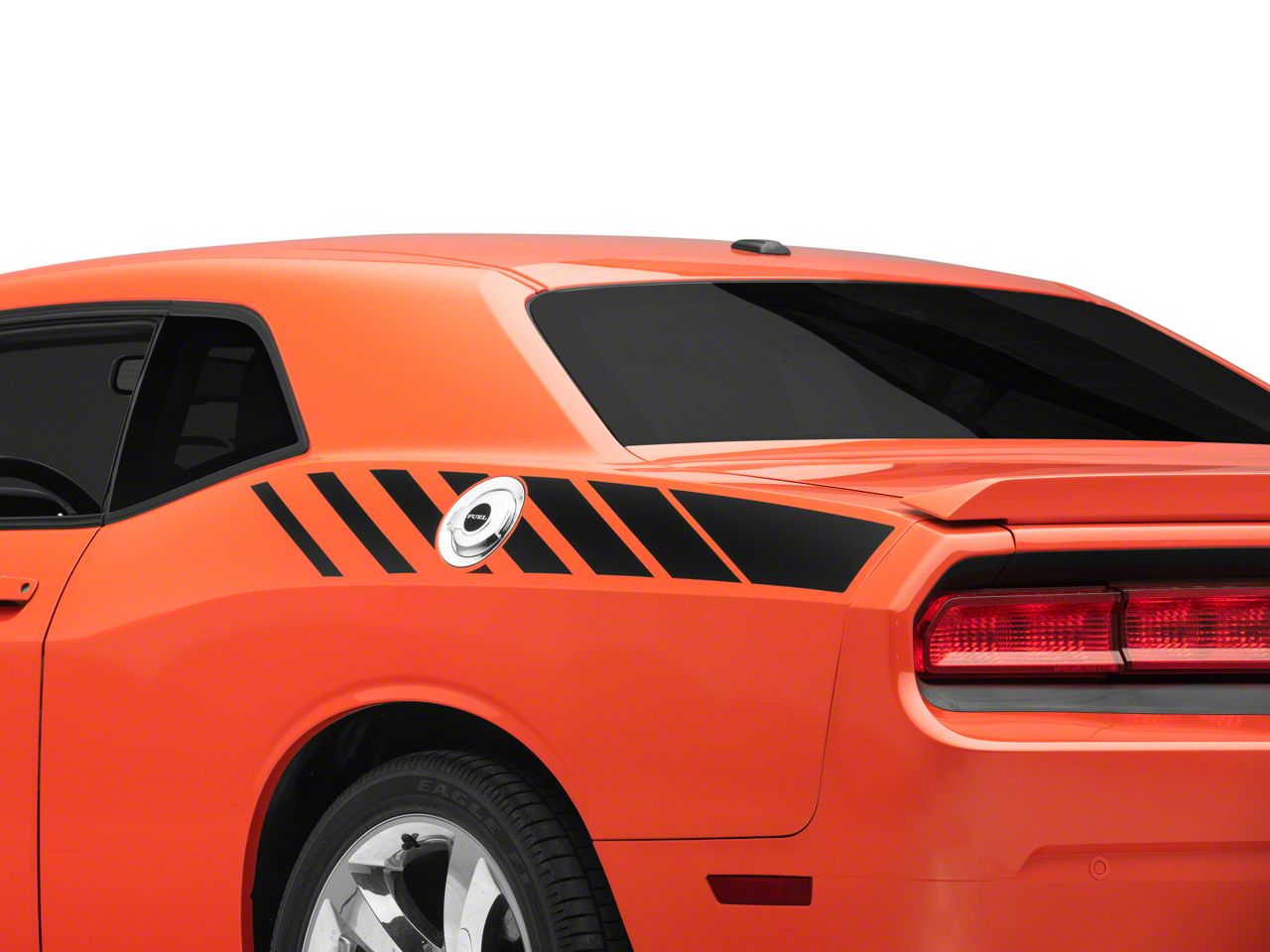 SEC10 Challenger Dashed Quarter Panel Graphics; Matte Black CH23807 (08 ...