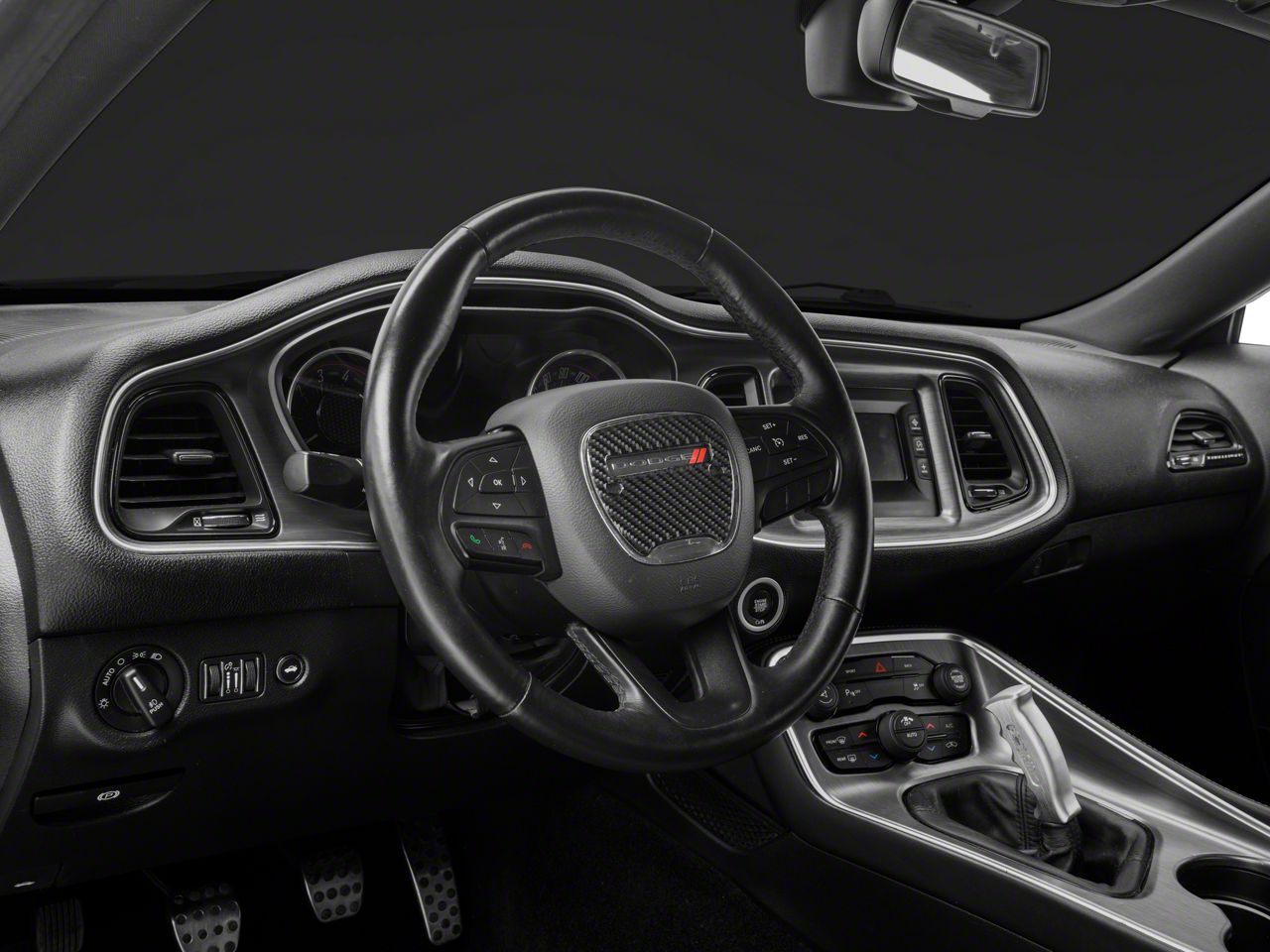 SpeedForm Challenger Steering Wheel Trim; Carbon Fiber CH16609 (15-23 ...