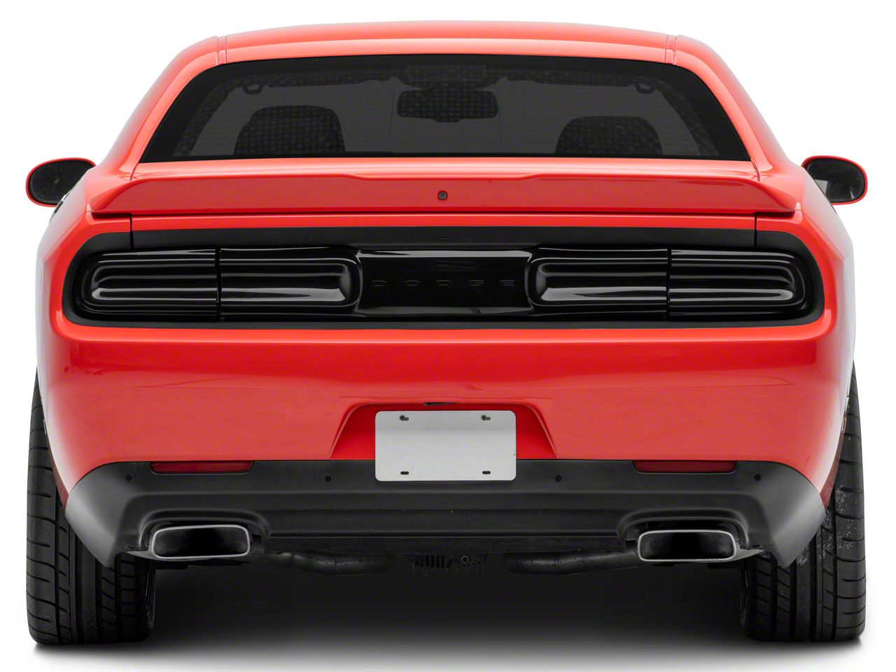 SpeedForm Challenger Tail Light Covers with Rear Center Cover; Smoked ...