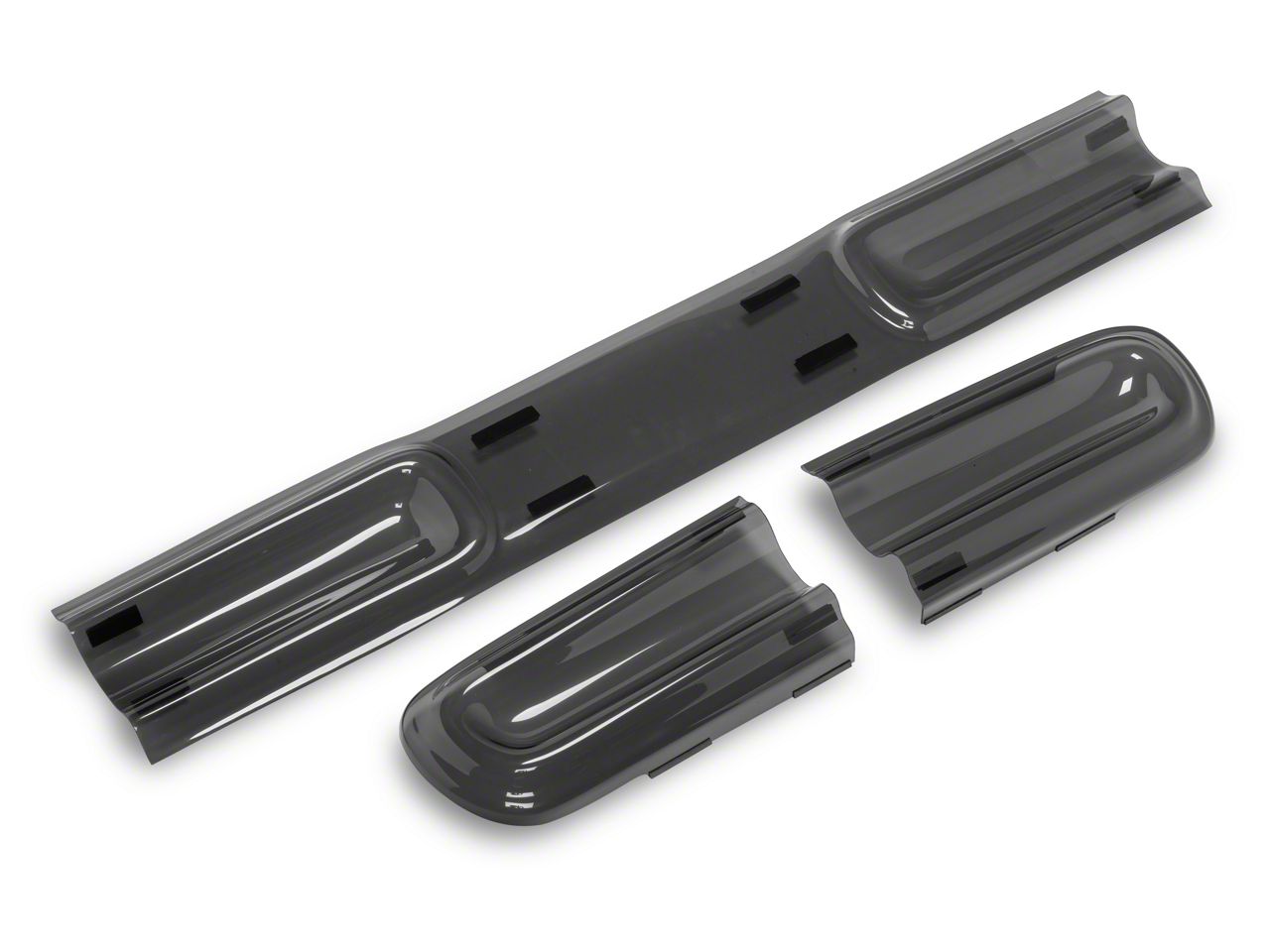 SpeedForm Challenger Tail Light Covers with Rear Center Cover; Smoked ...
