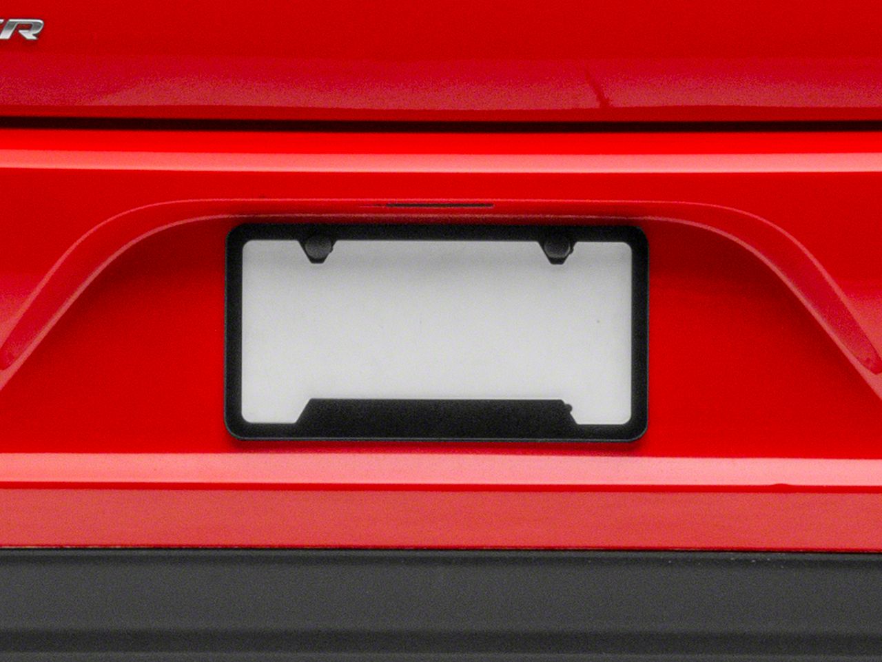SpeedForm Charger 2-Hole Cutout License Plate Frame; Black Powder ...