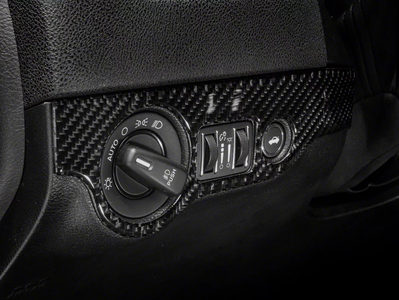 SpeedForm Charger Headlight Switch Panel Trim; Carbon Fiber CR15337 (11 ...