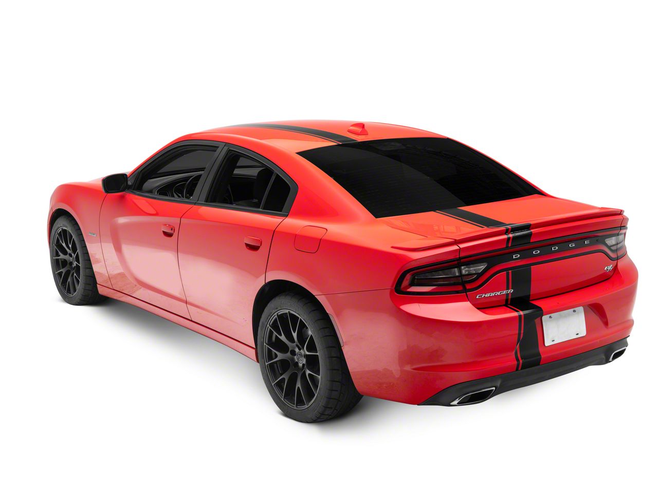 SEC10 Charger Narrow Pin Stripe Full Length Stripes; Gloss Black ...