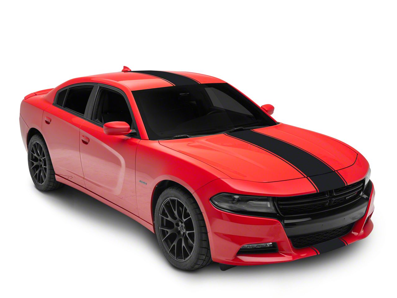SEC10 Charger Pin Striped Full Length Stripes; Matte Black CR21531 (06 ...