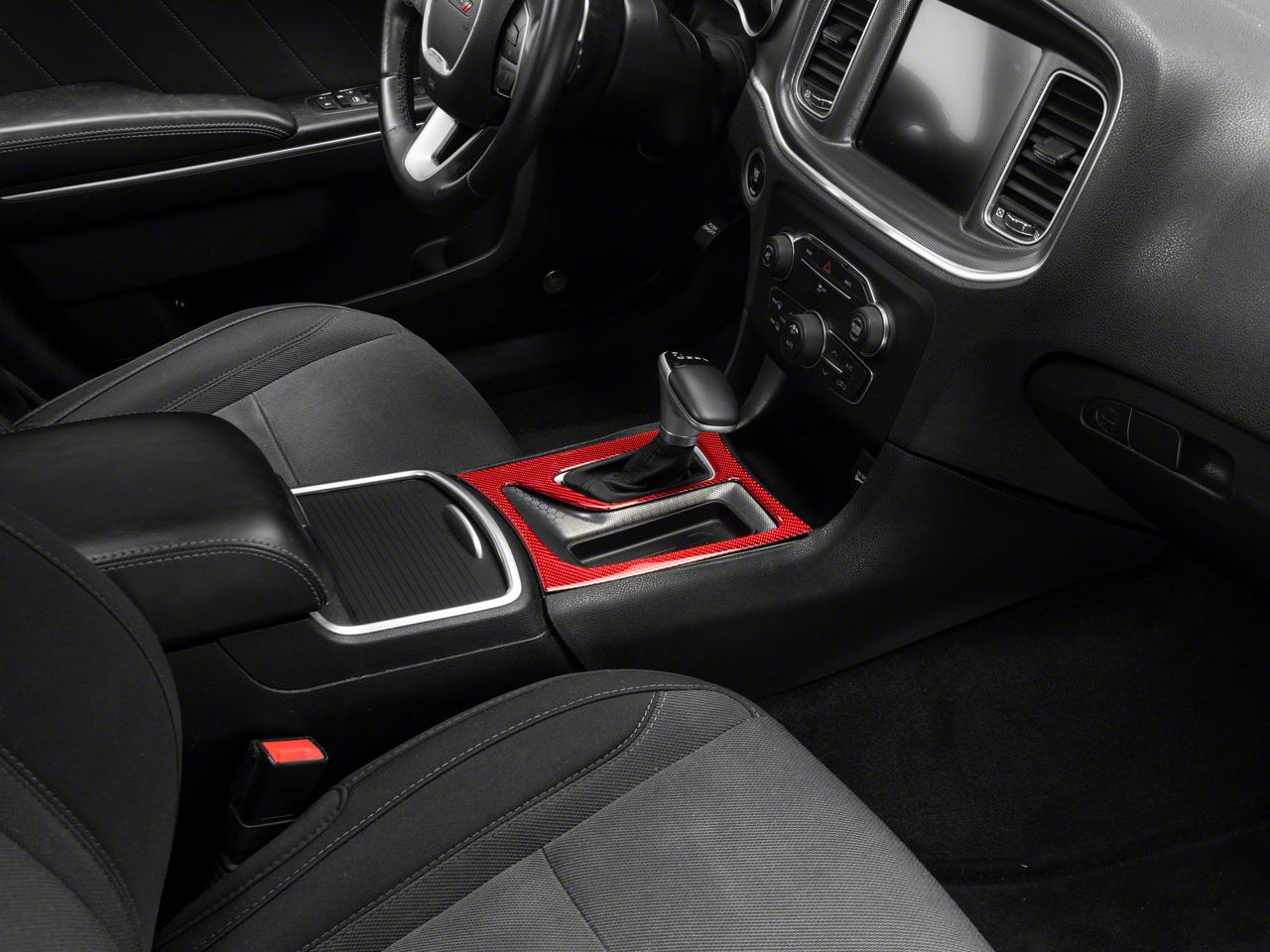 SpeedForm Charger Shifter Console Trim; Red Carbon CR15041 (15-23 ...