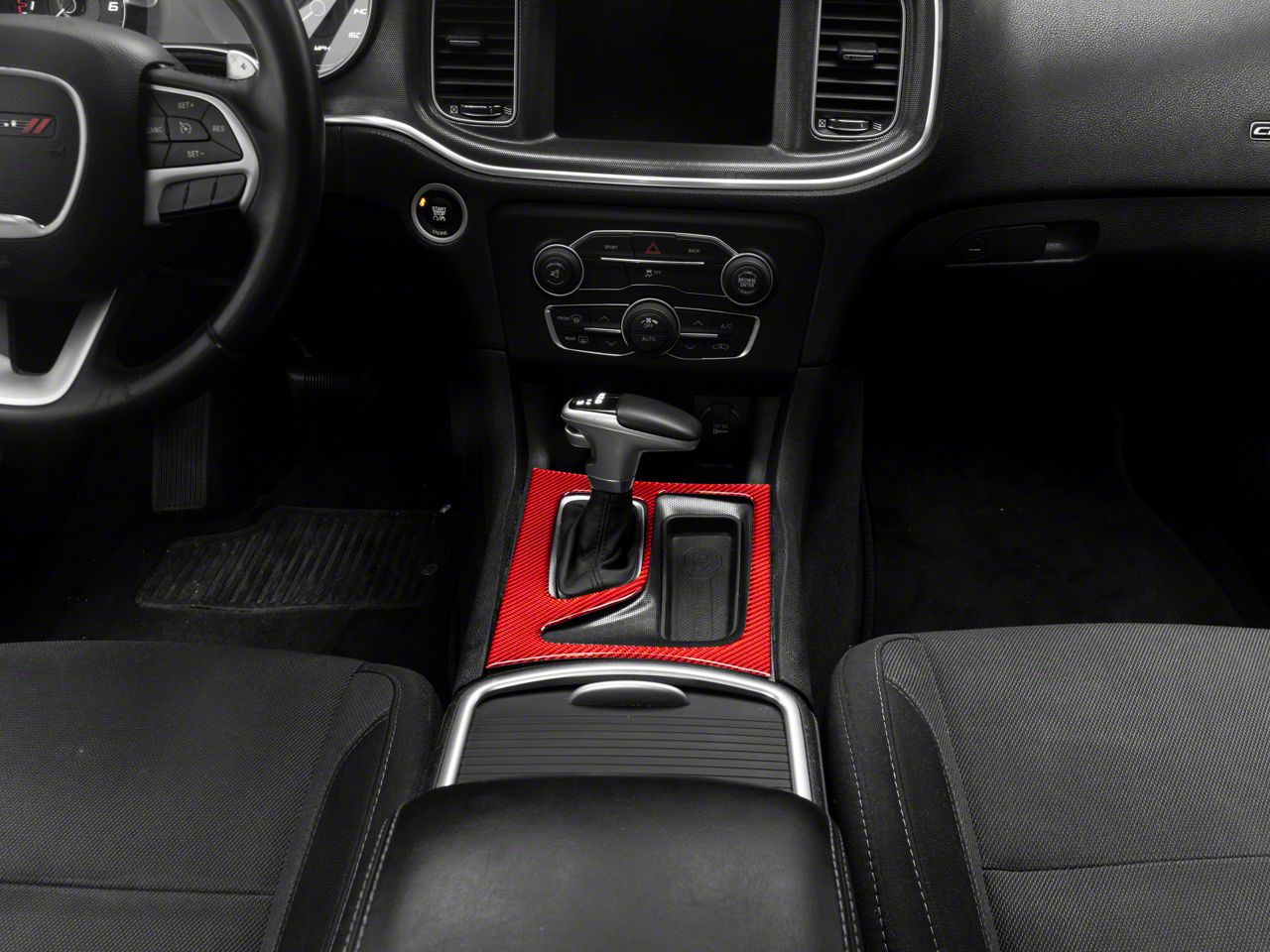 SpeedForm Charger Shifter Console Trim; Red Carbon CR15041 (15-23 ...