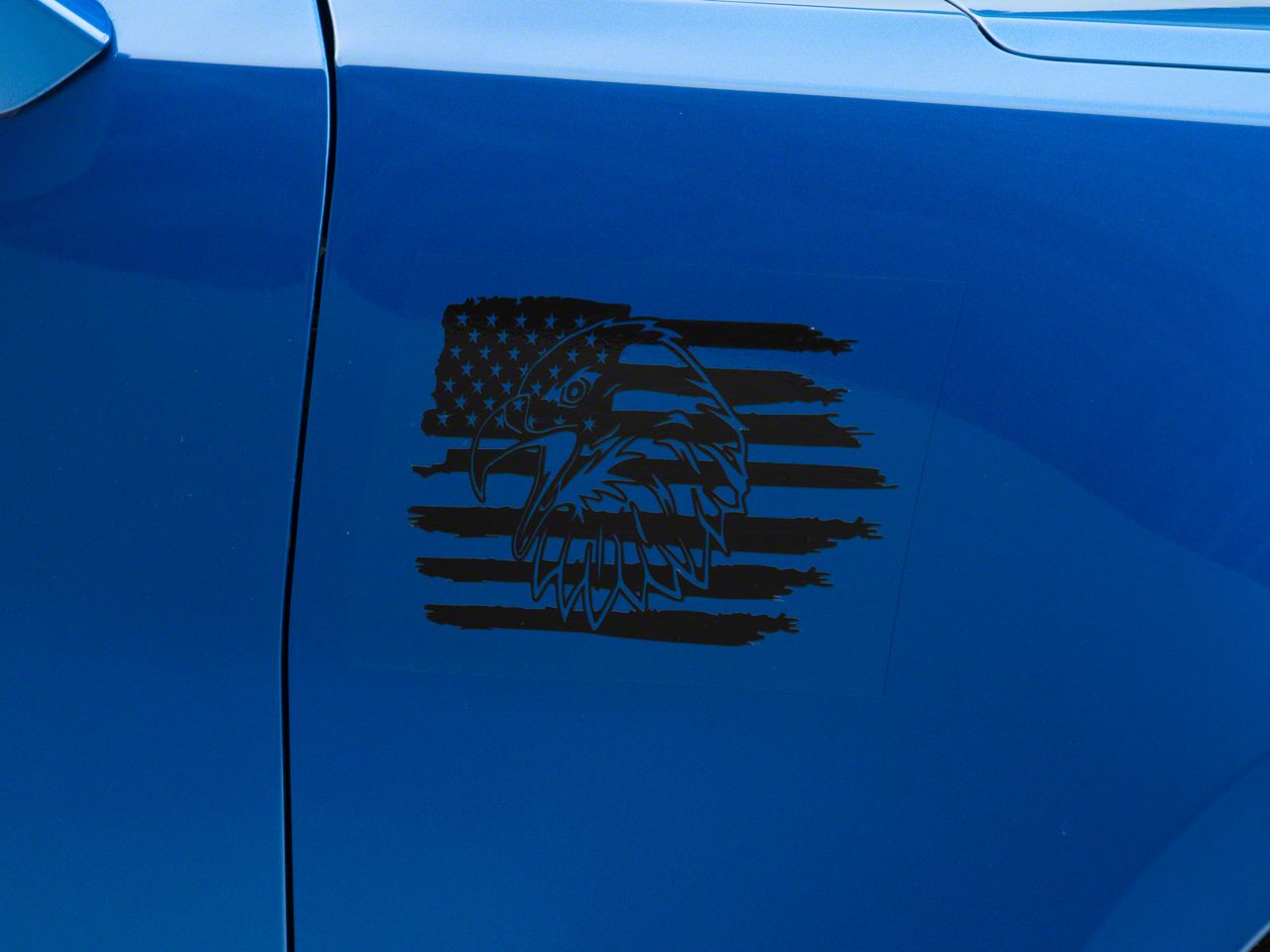 SEC10 Corvette Eagle Distress Novelty Decal; Black 436055 (Universal ...